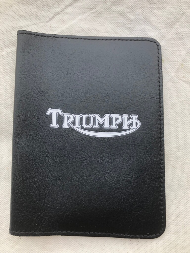 Triumph Motorcycle Log Book Cover » Banners and Badges